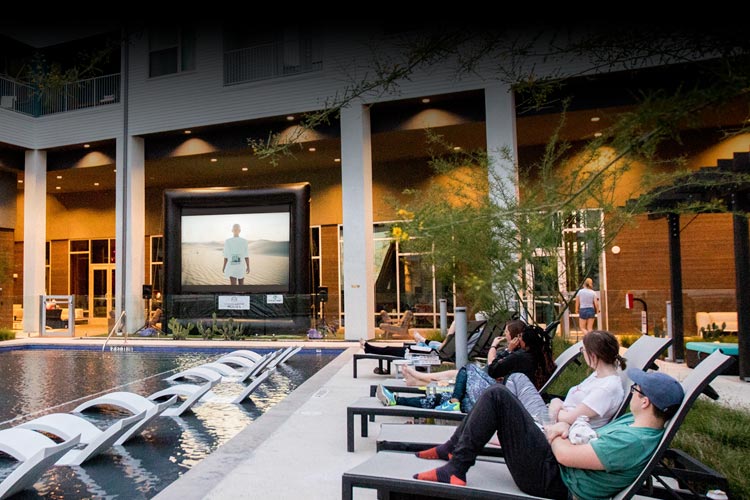 Unique LED Dive In Movie Night for Apartment Complexes